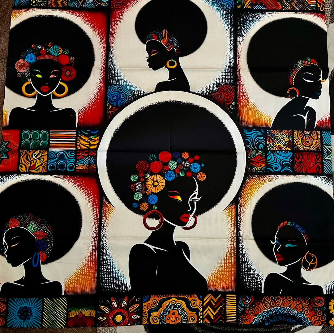Mothers Day Fabric/ Afrochic Elegance Fabric 2/african Fabric/ Big Pnel. - Etsy