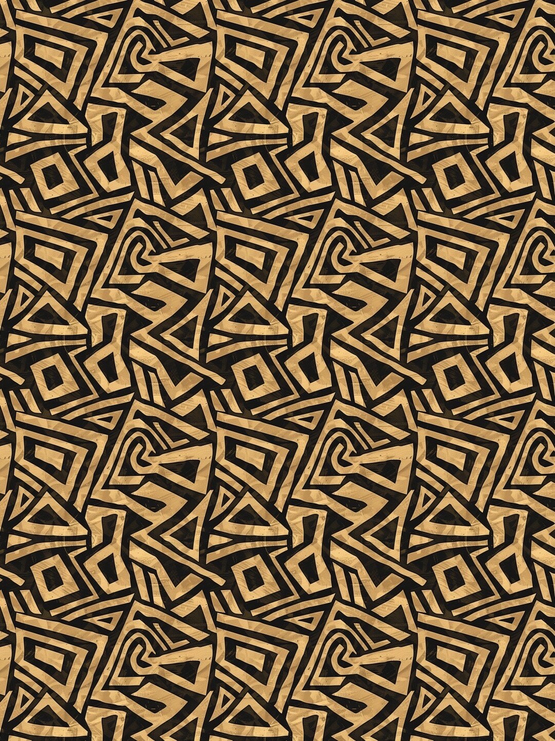 Brown African Prints Fabric/ Ankara Fabric/ Cotton Fabric/1 Yard/ Kuba ...