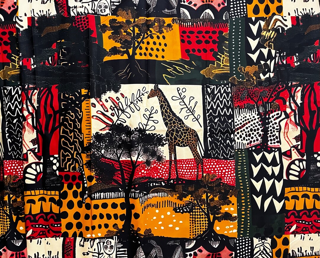 Giraffe Print Fabric Panel /african Fabric Panel/ Fabric Panel. - Etsy