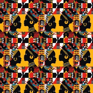 Black History Month Afrochic Elegance Fabric/ African Fabric/by the ...