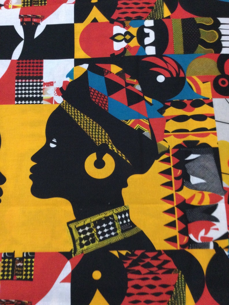 Black History Month Afrochic Elegance Fabric/ African Fabric/by the Yard - Etsy