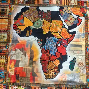 Map of Africa Fabric Panel. - Etsy