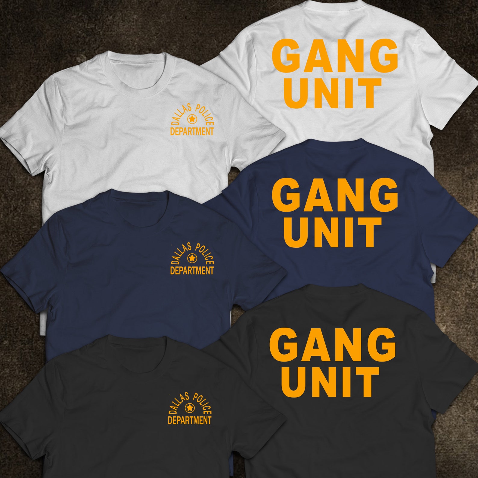 Police Dallas Gang Unit Department Us United States America Etsy