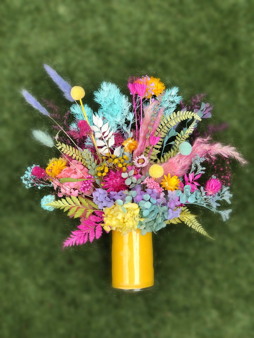 Rainbow Spring Floral Arrangement - Etsy