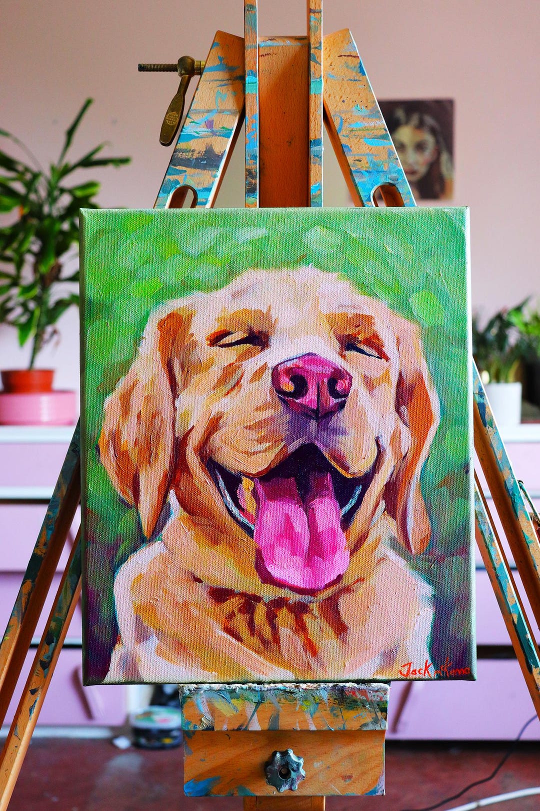 Labrador Retriever Pet Portraits | Custom Dog Painting, Unique ...