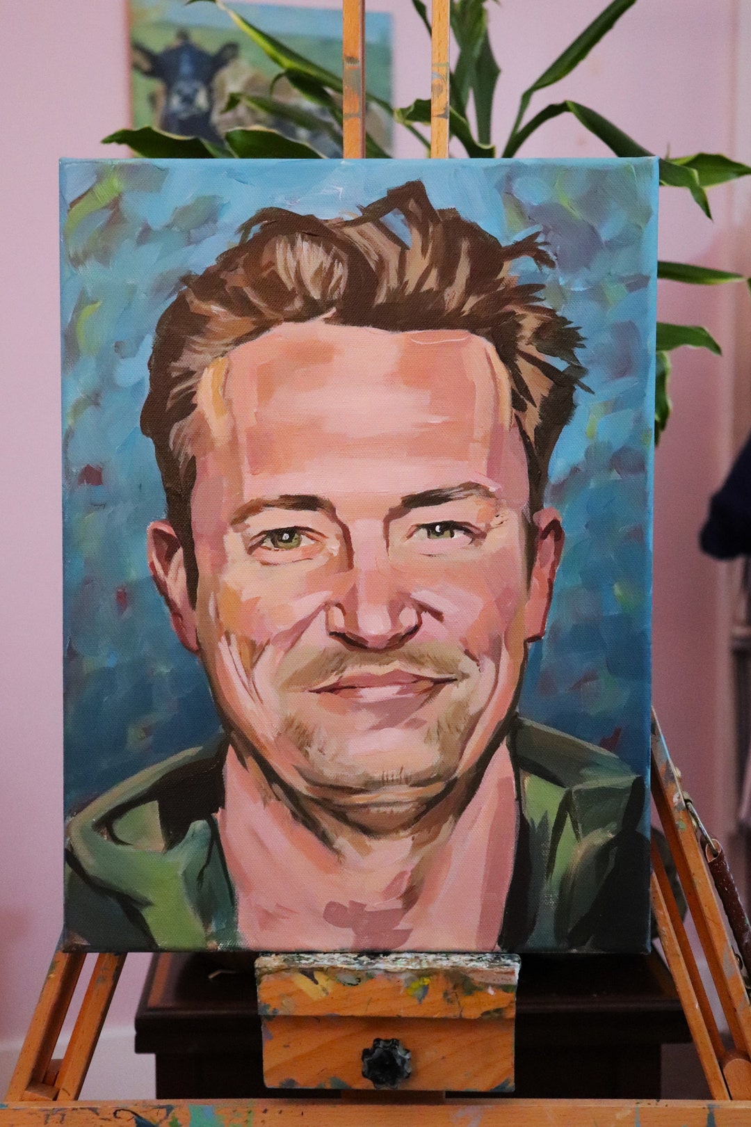 Matthew Perry Painting, Original Artwork of Chandler, Tribute Painting ...