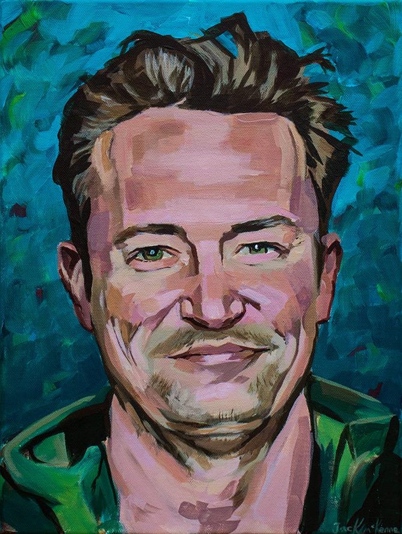 Matthew Perry Art Print: Chandler Bing, Friends TV Show Portrait - Etsy
