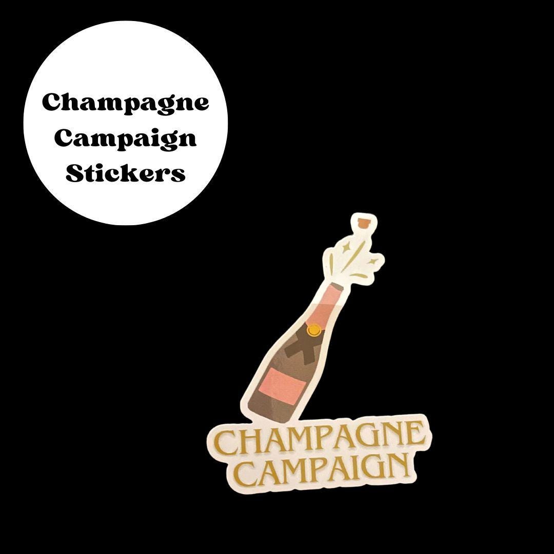 Champagne Campaign Stickers - Etsy