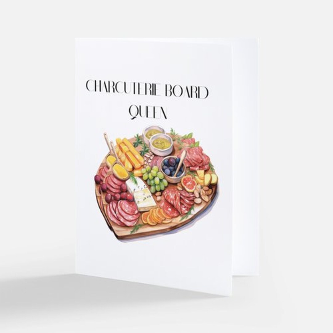 Charcuterie Board Queen Greeting Card - Etsy