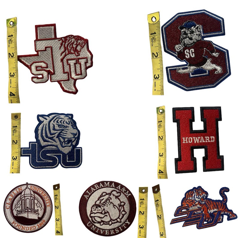 Large Collegiate Iron on Patches - Etsy
