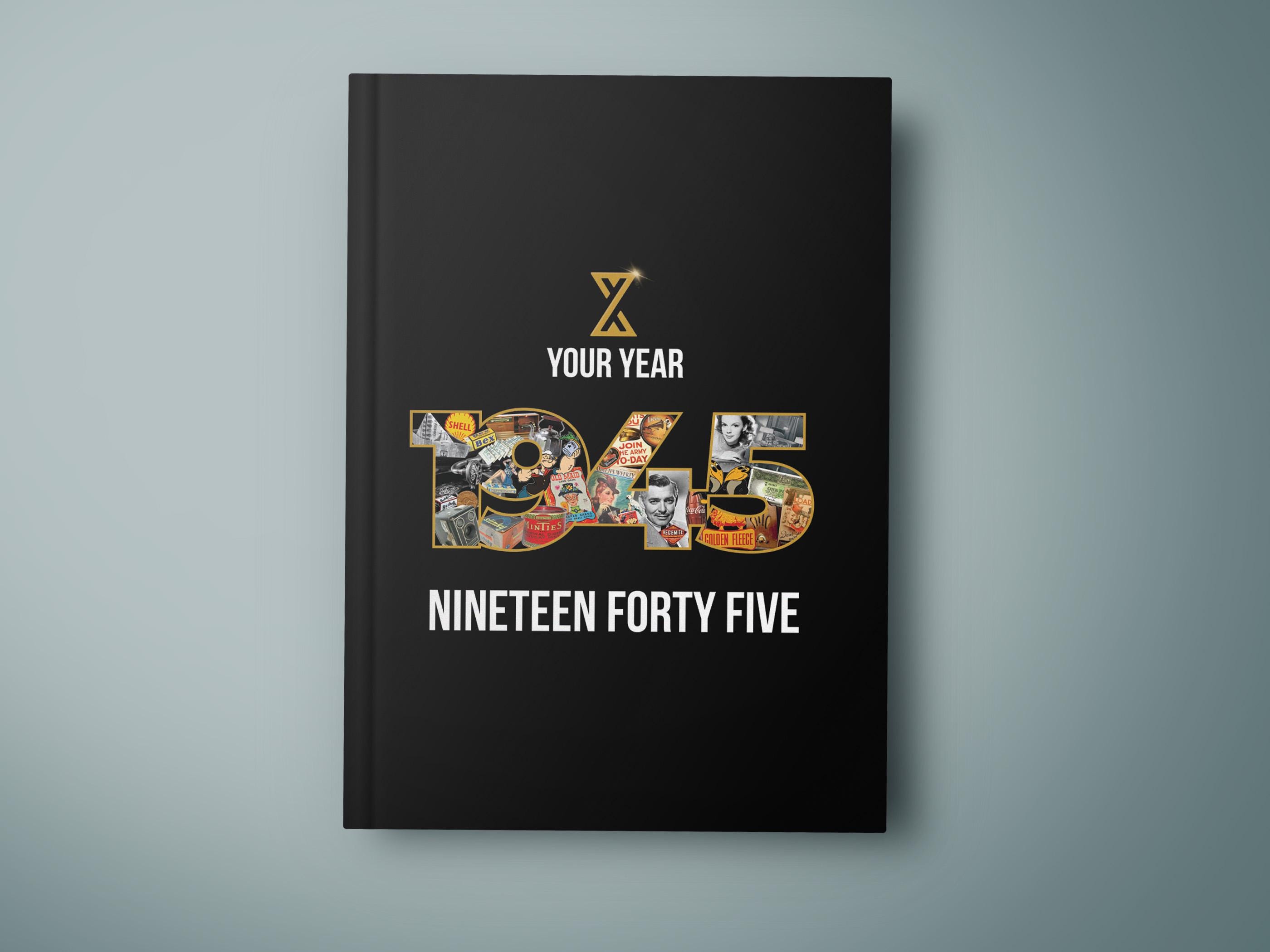 1945 Year You Were Born Book, A4, Hardcover, Birthday, Anniversary ...
