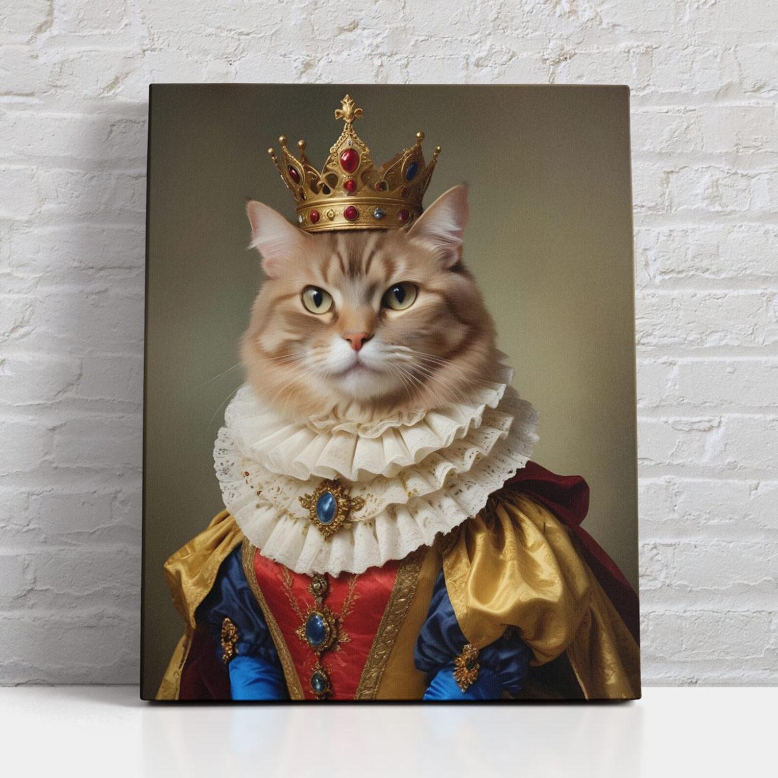 Custom Queen Pet Portrait Framed Poster, Christmas Gift, Royal XMAS ...