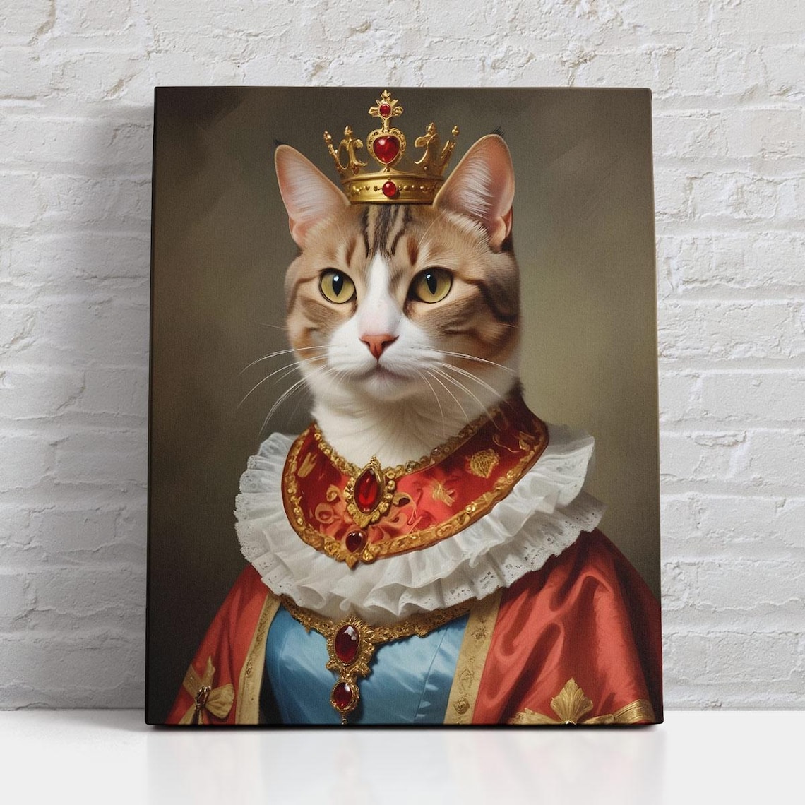 Custom Queen Pet Portrait Framed Poster, Christmas Gift, Royal XMAS ...