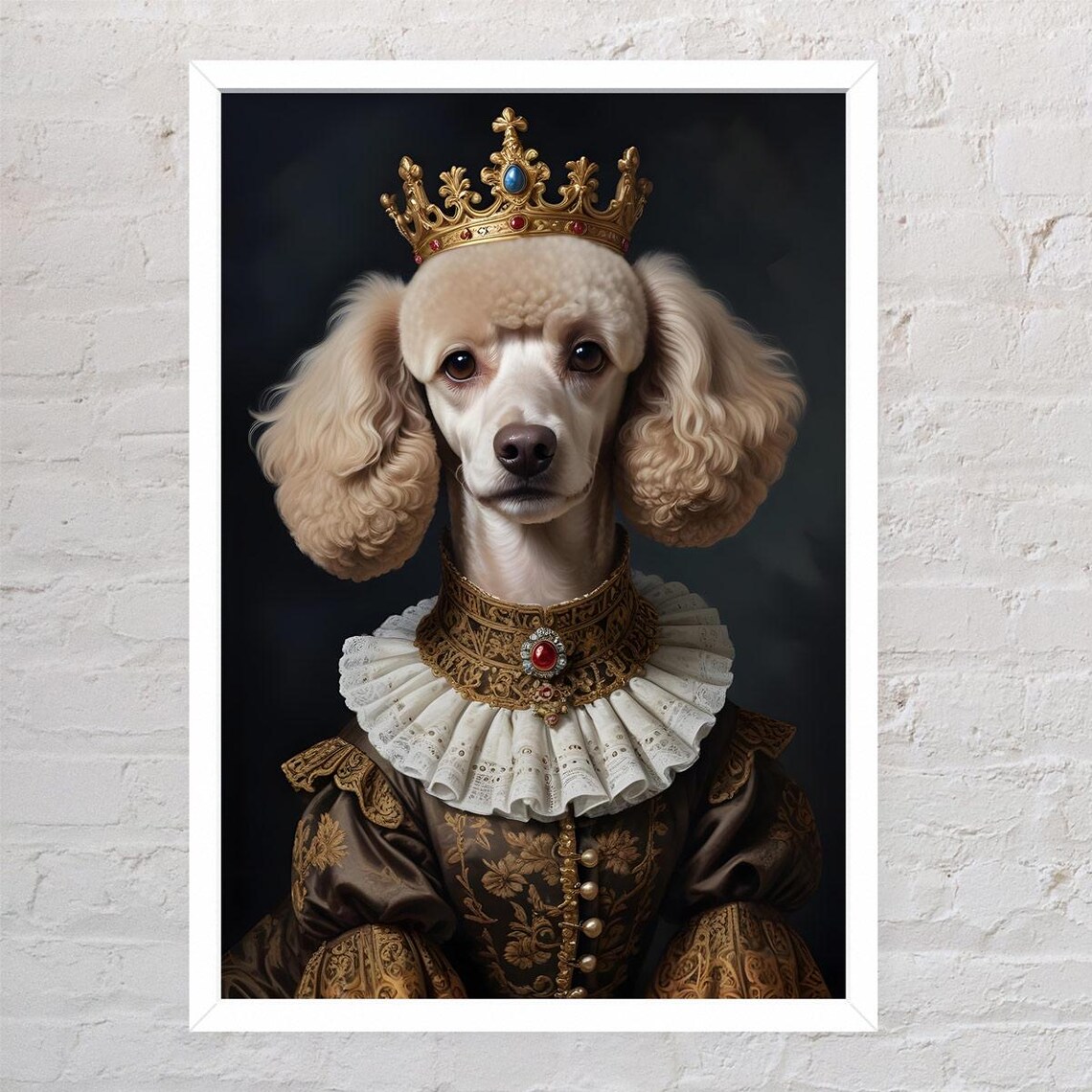 Custom Queen Pet Portrait Framed Poster, Christmas Gift, Royal XMAS ...