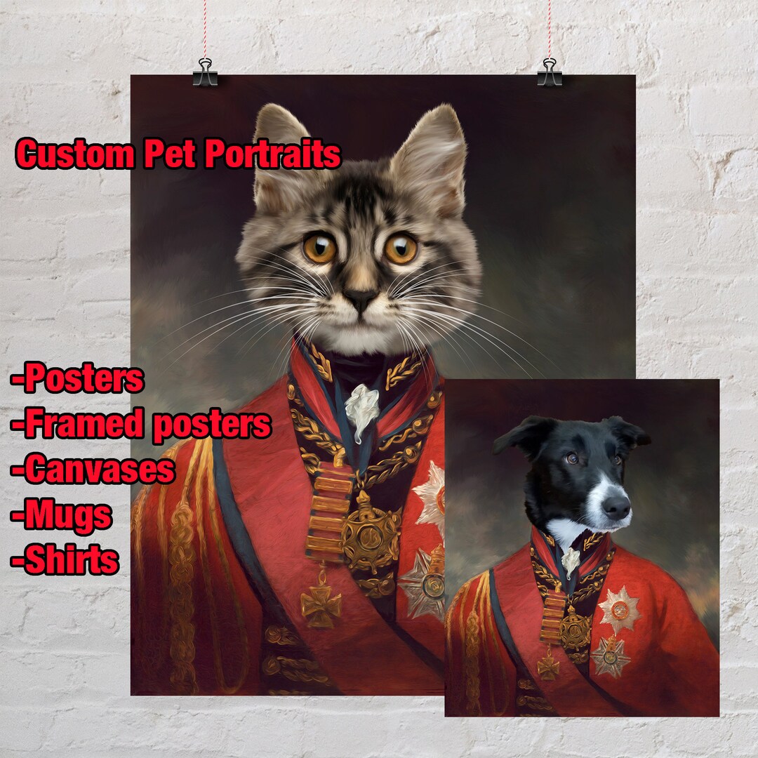 Personalized Cat Portrait From a Photo Custom Cat Portrait - Etsy