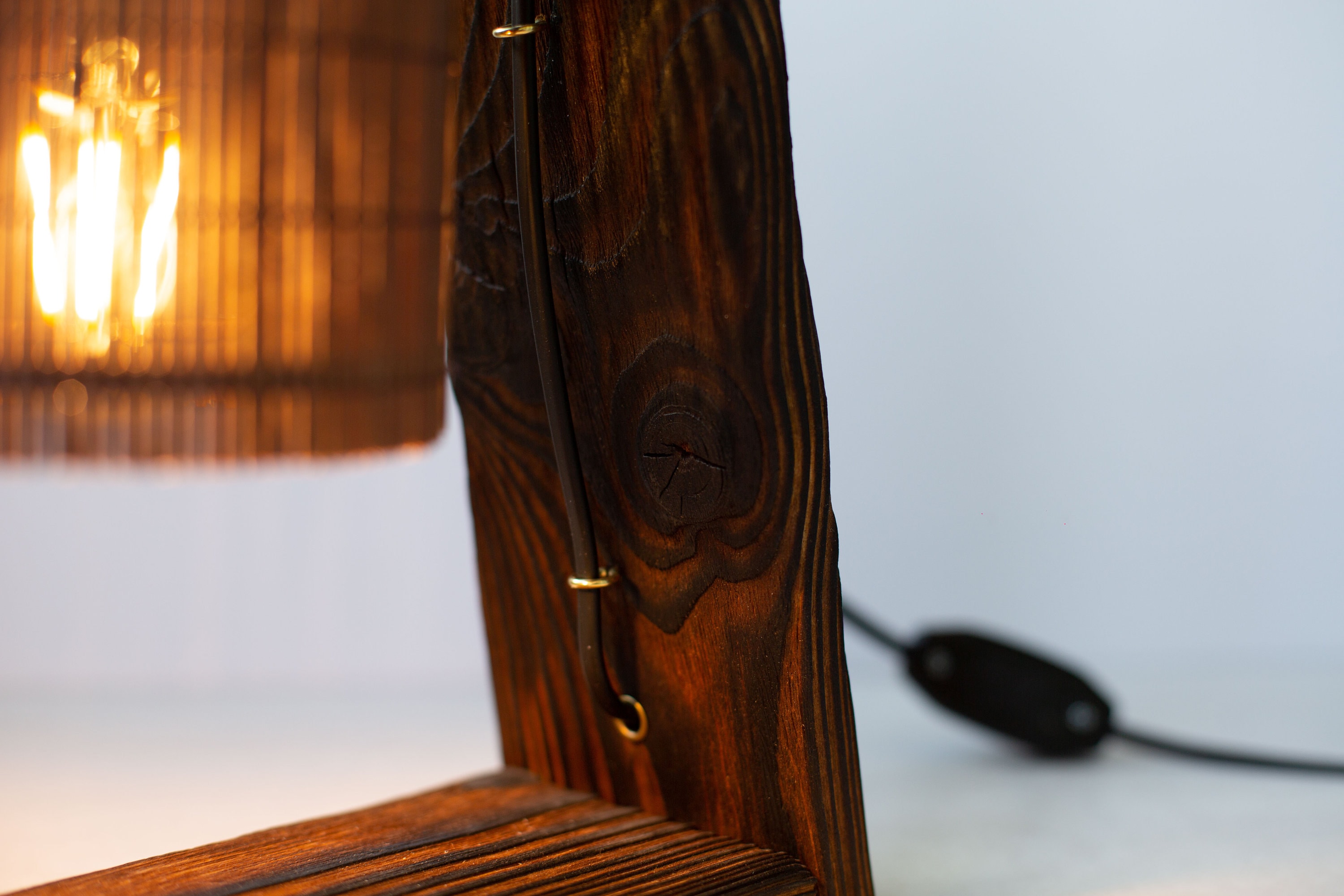 Wood Table Lamp for Bedroom or Living Room Housewarming Gift | Etsy