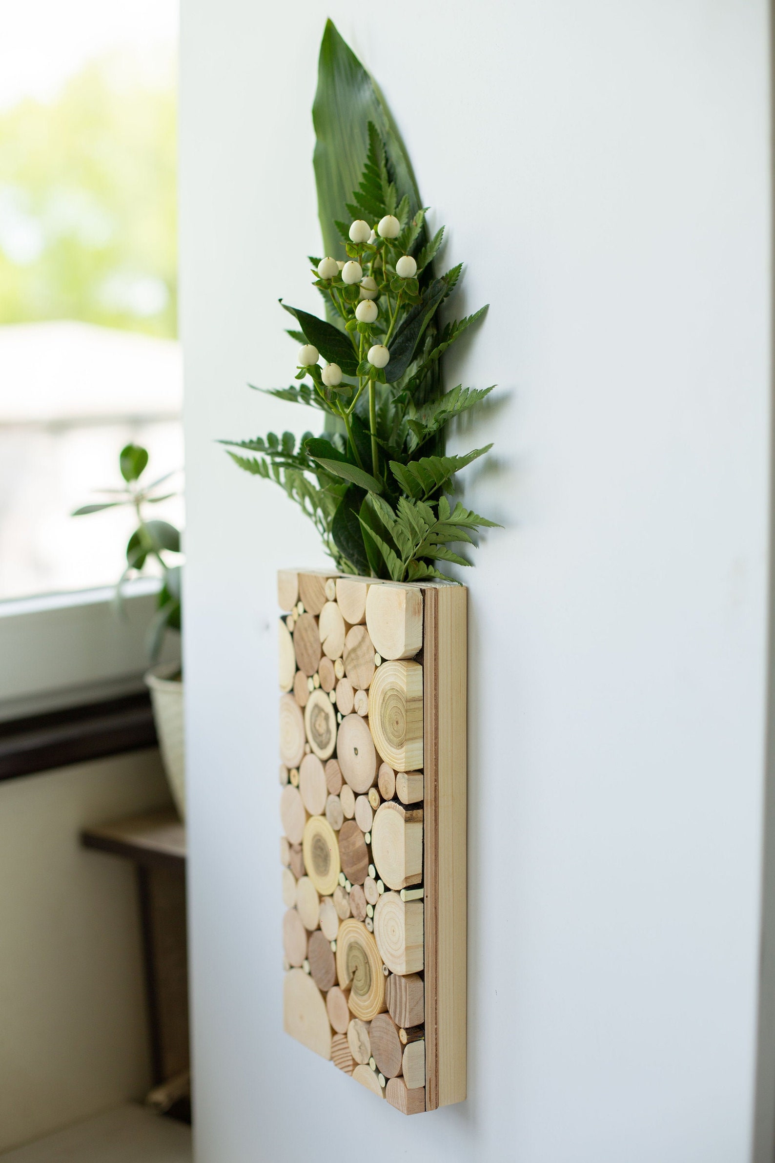 Wood Wall Pocket Wall Hanging for Greenery Plant Holder | Etsy