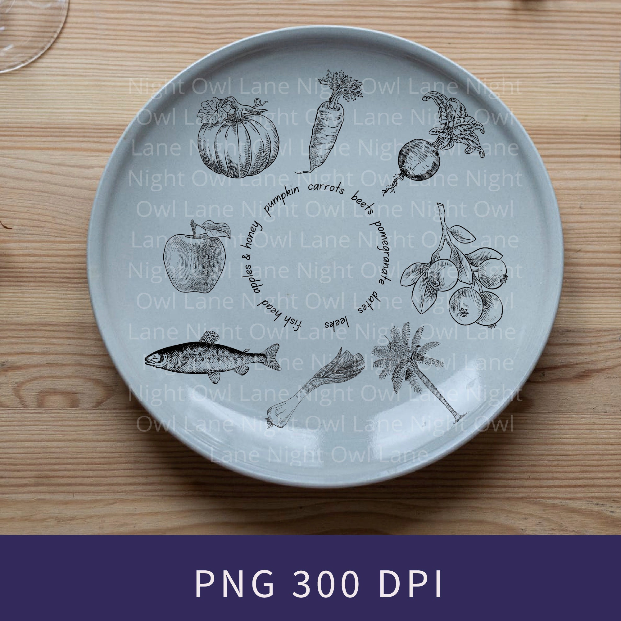 Rosh Hashanah Seder Plate Png Rosh Hashana Simanim Png Rosh - Etsy