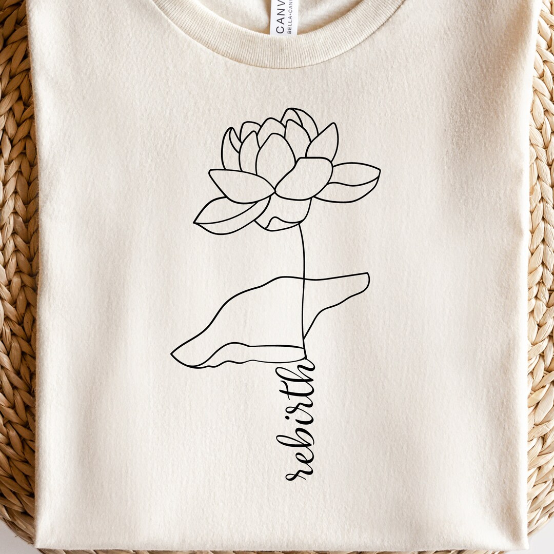 Lotus Svg Rebirth Svg Line Flower Into Words Svg Flower Svg Spiritual ...