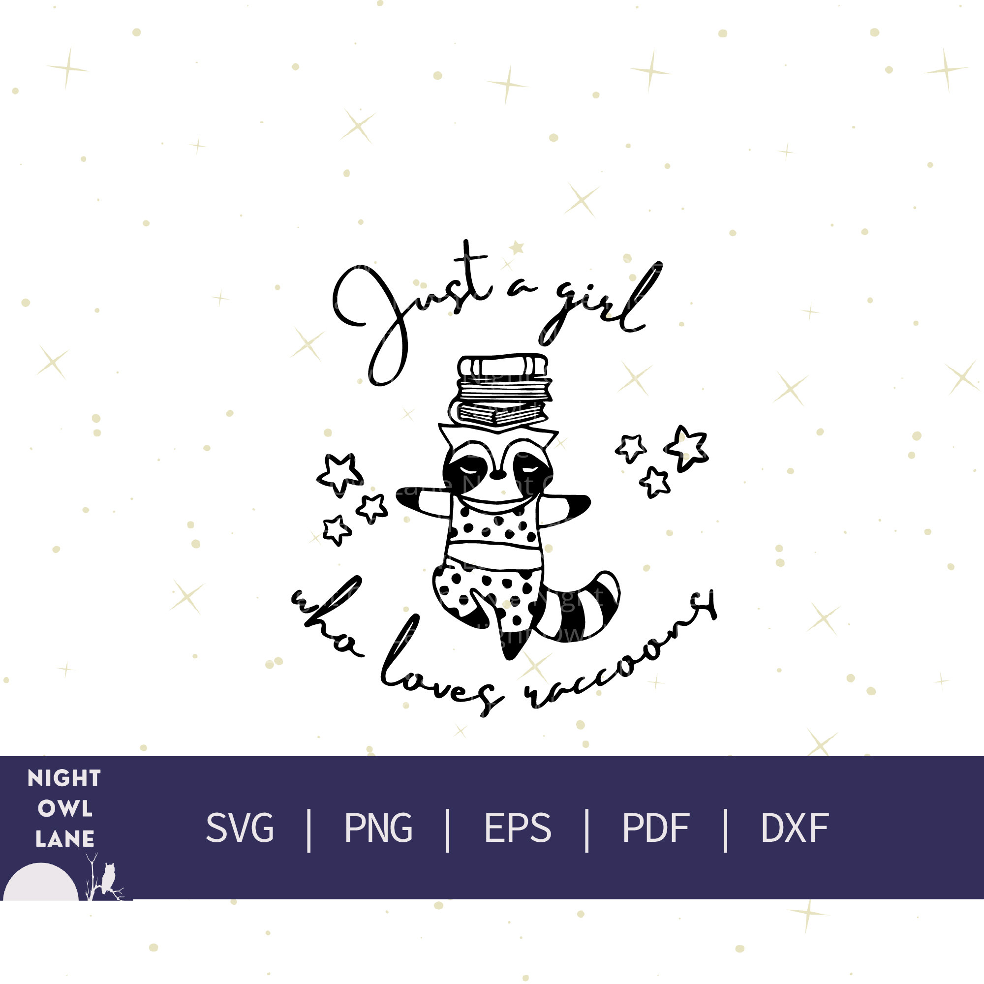 Just a Girl Who Loves Raccoons Svg Raccoon Lover Gifts - Etsy