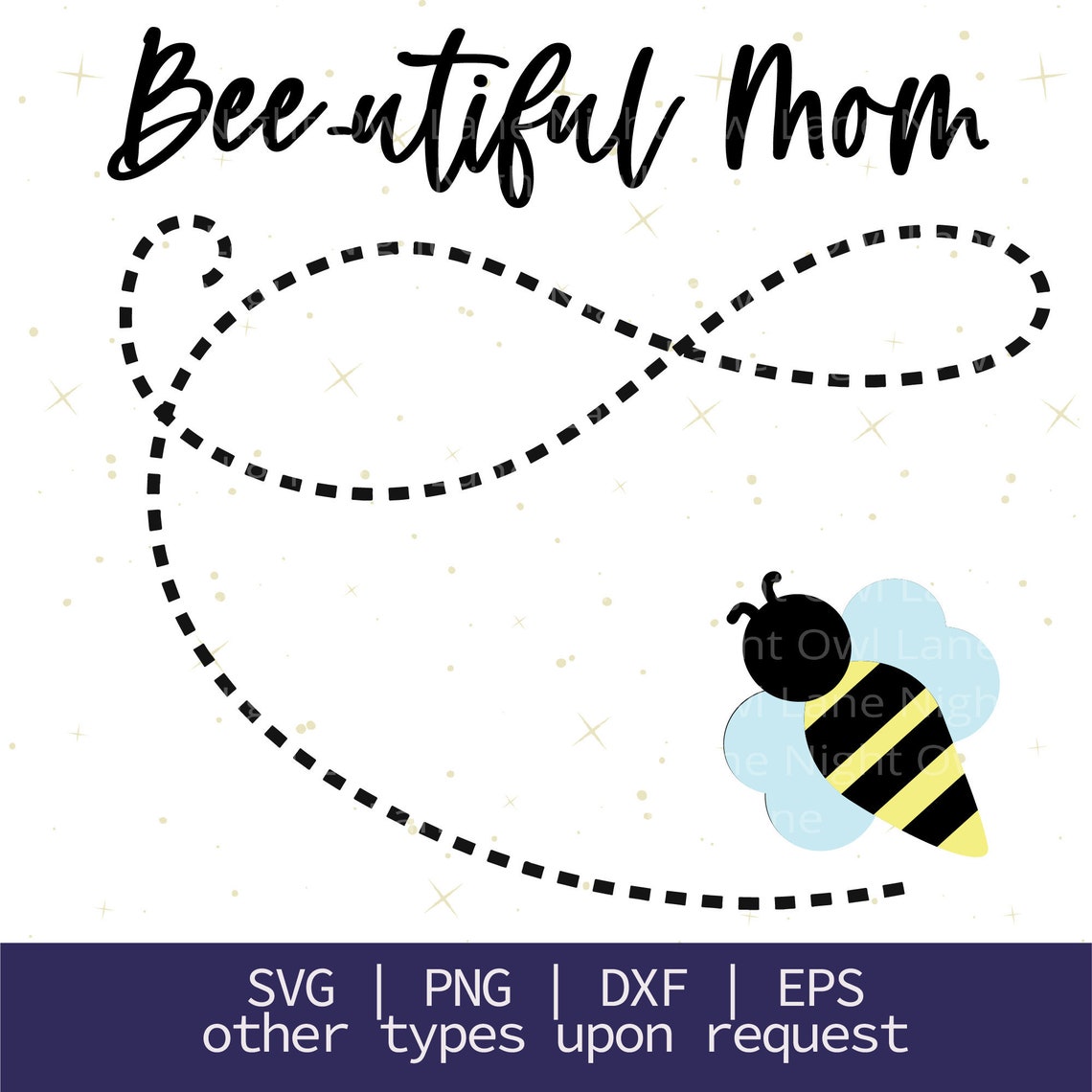 Mother's Day Bumblebee SVG Bee-utiful Svg Beeutiful Mom | Etsy