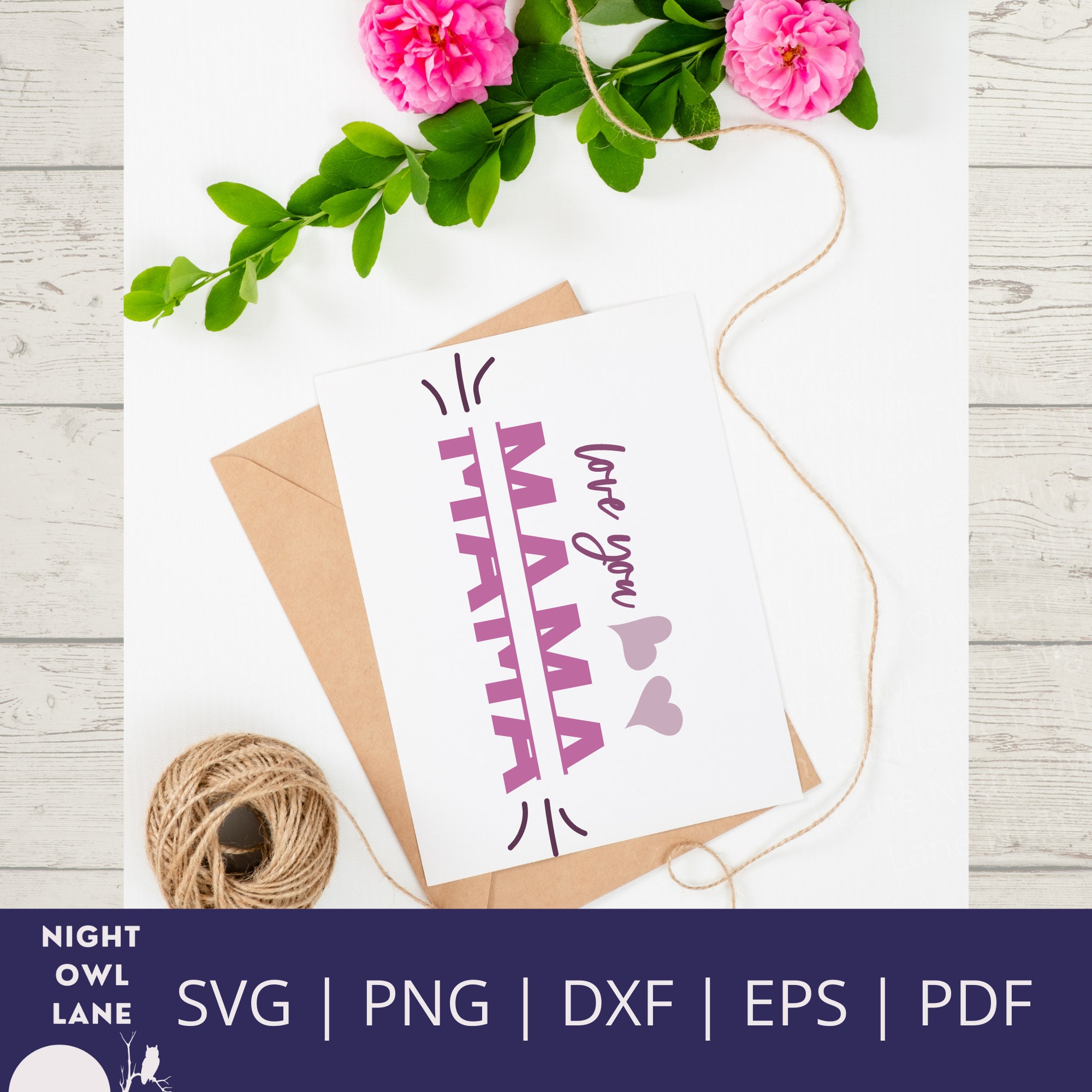 Mama Split Monogram With Hearts SVG Mama Split Monogram Svg - Etsy