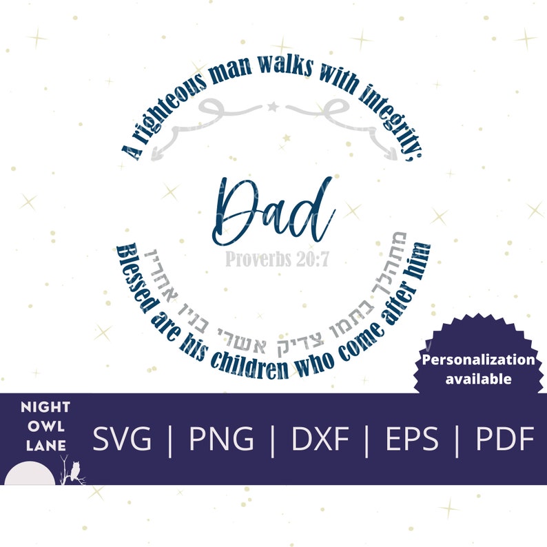 Personalized Father's Day SVG Religious Fathers Day SVG - Etsy