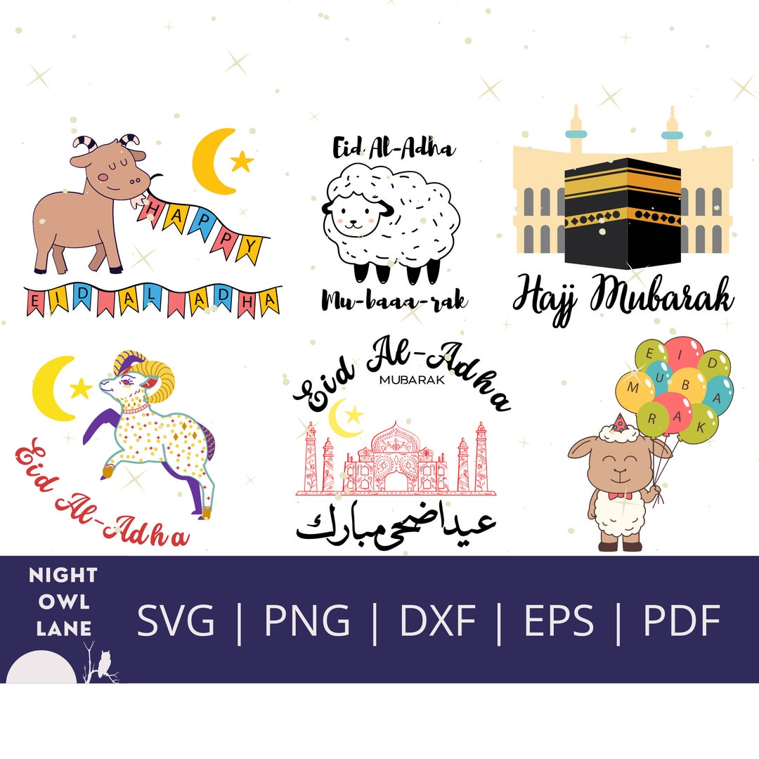 Eid Svg Bundle, Eid Al-adha Mubarak, Eid Mubarak Svg, Happy Eid Svg ...