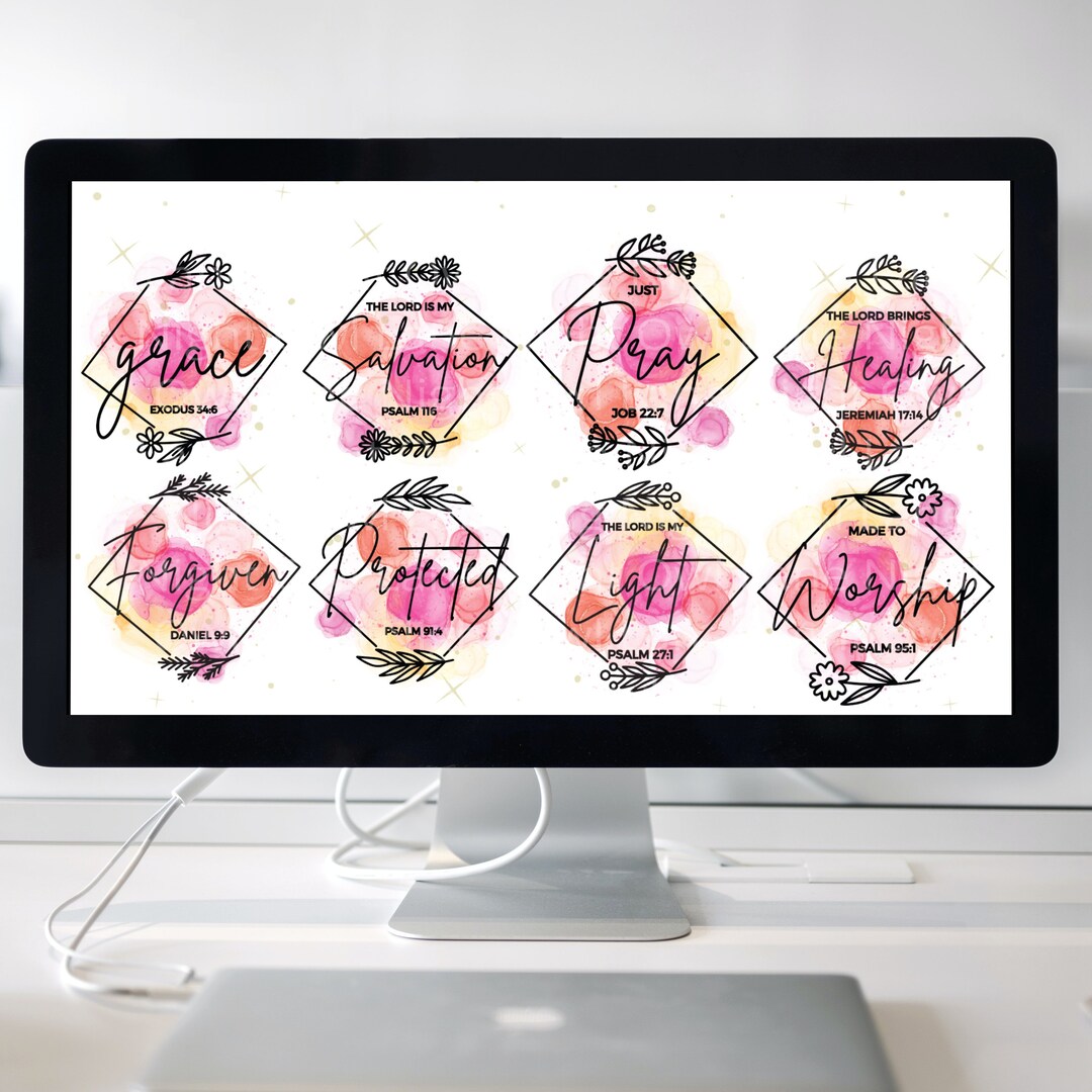 Watercolor Scripture Png Bundle, Watercolor Scripture Png, Watercolor ...