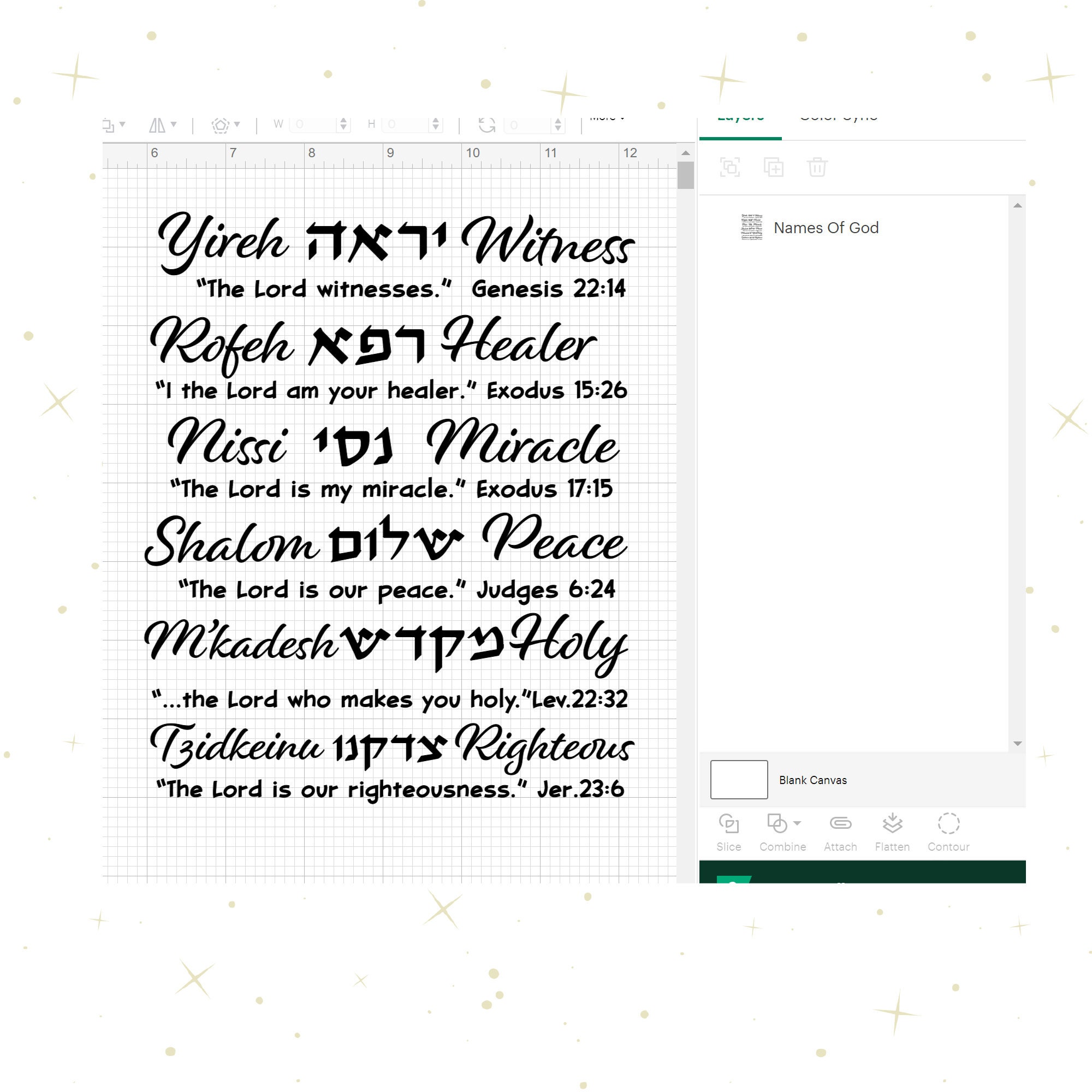 Names of God Svg Names of God Hebrew Names of God Svg - Etsy UK