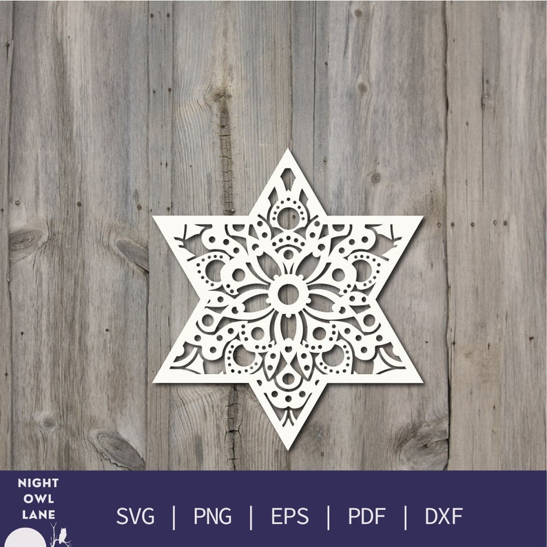 Jewish Star Mandala Svg Jewish Star Papercut Svg Jewish - Etsy