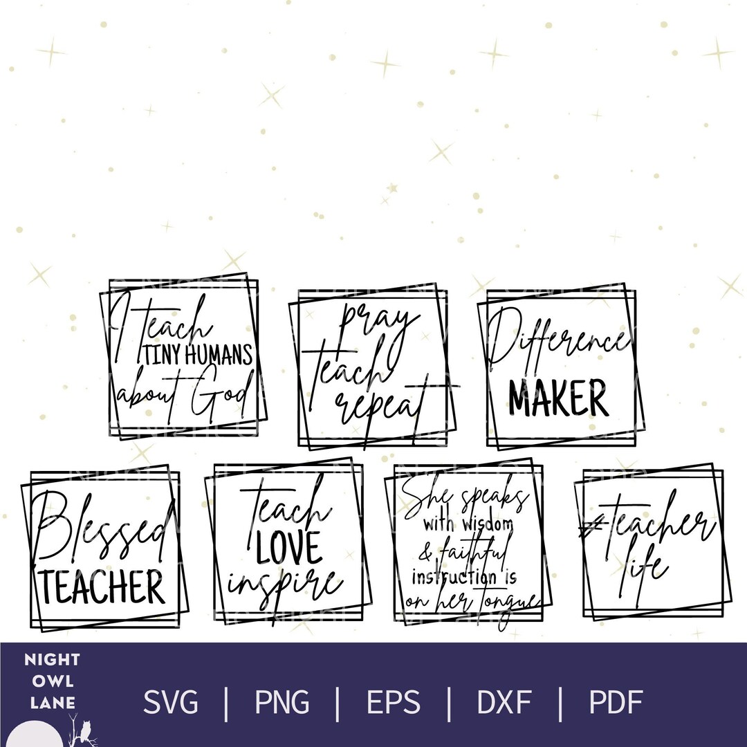 Teacher Svg Bundle Teacher Svg Blessed Teacher Svg Teacher Life Svg ...