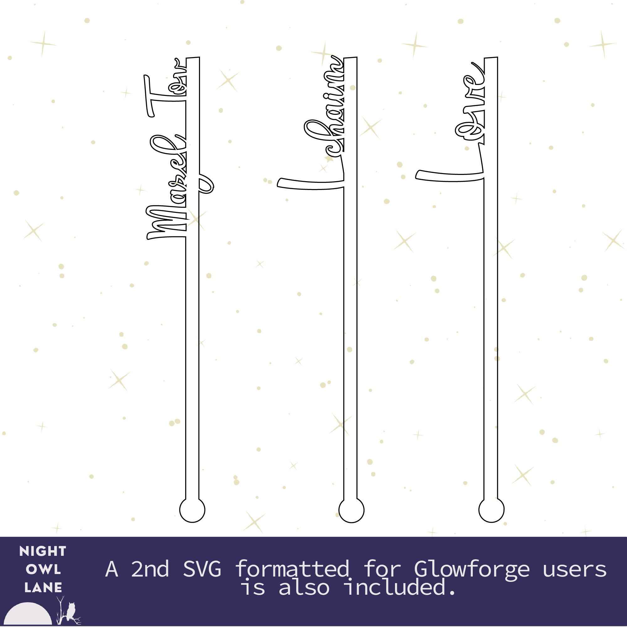 Swizzle Sticks Svg Drink Stirrers Svg Party Supplies Svg - Etsy
