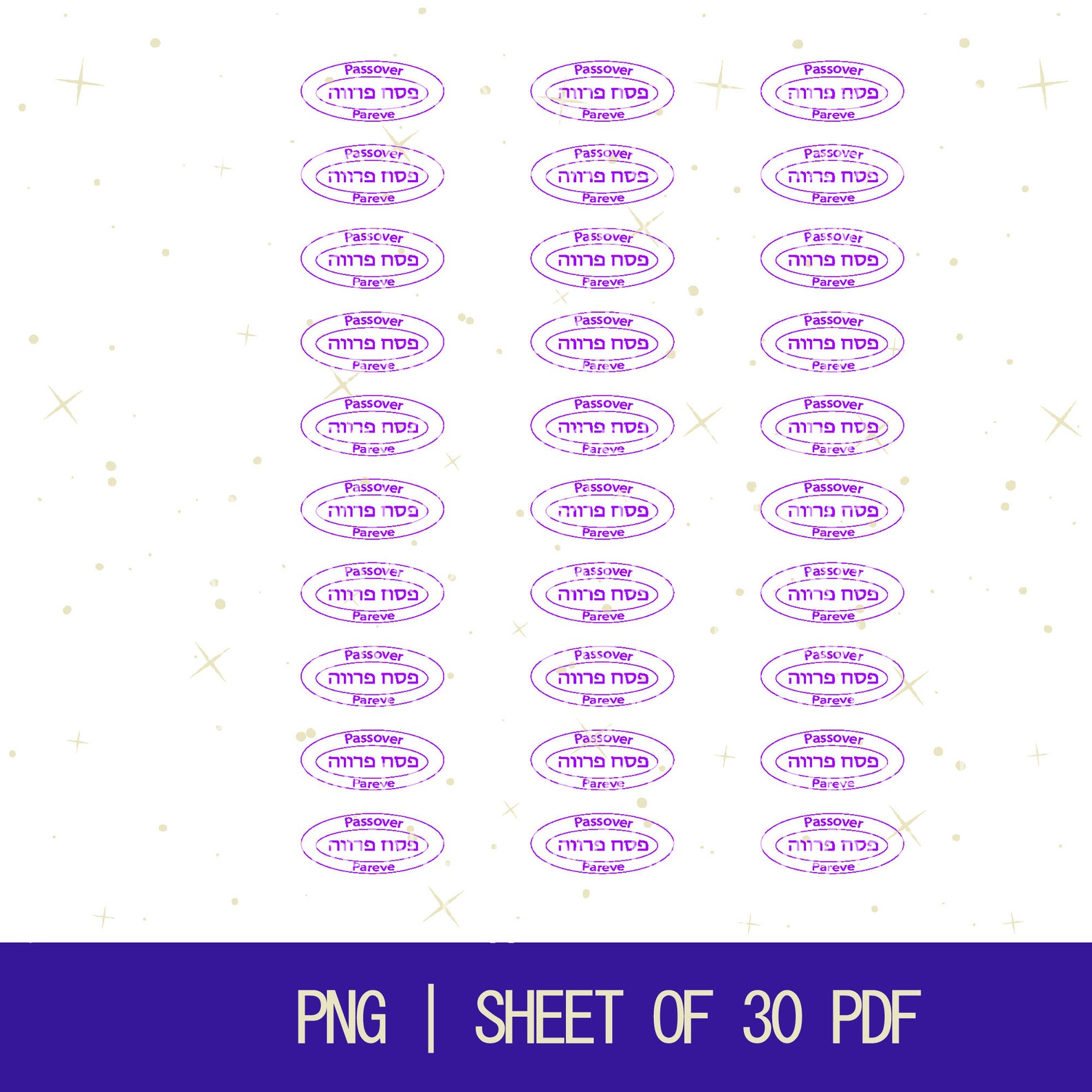 Bundle Pesach Kosher Labels PDF Passover Kosher Labels PDF | Etsy