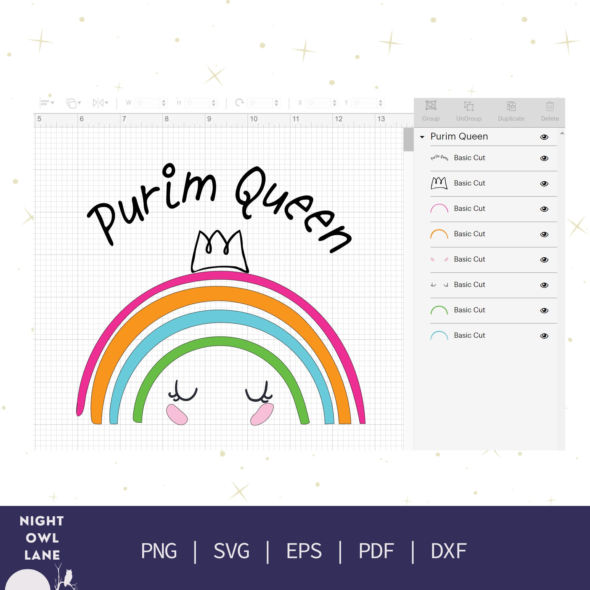 Rainbow Purim Svg Purim Queen Svg Cute Purim Svg Purim Svg - Etsy Australia