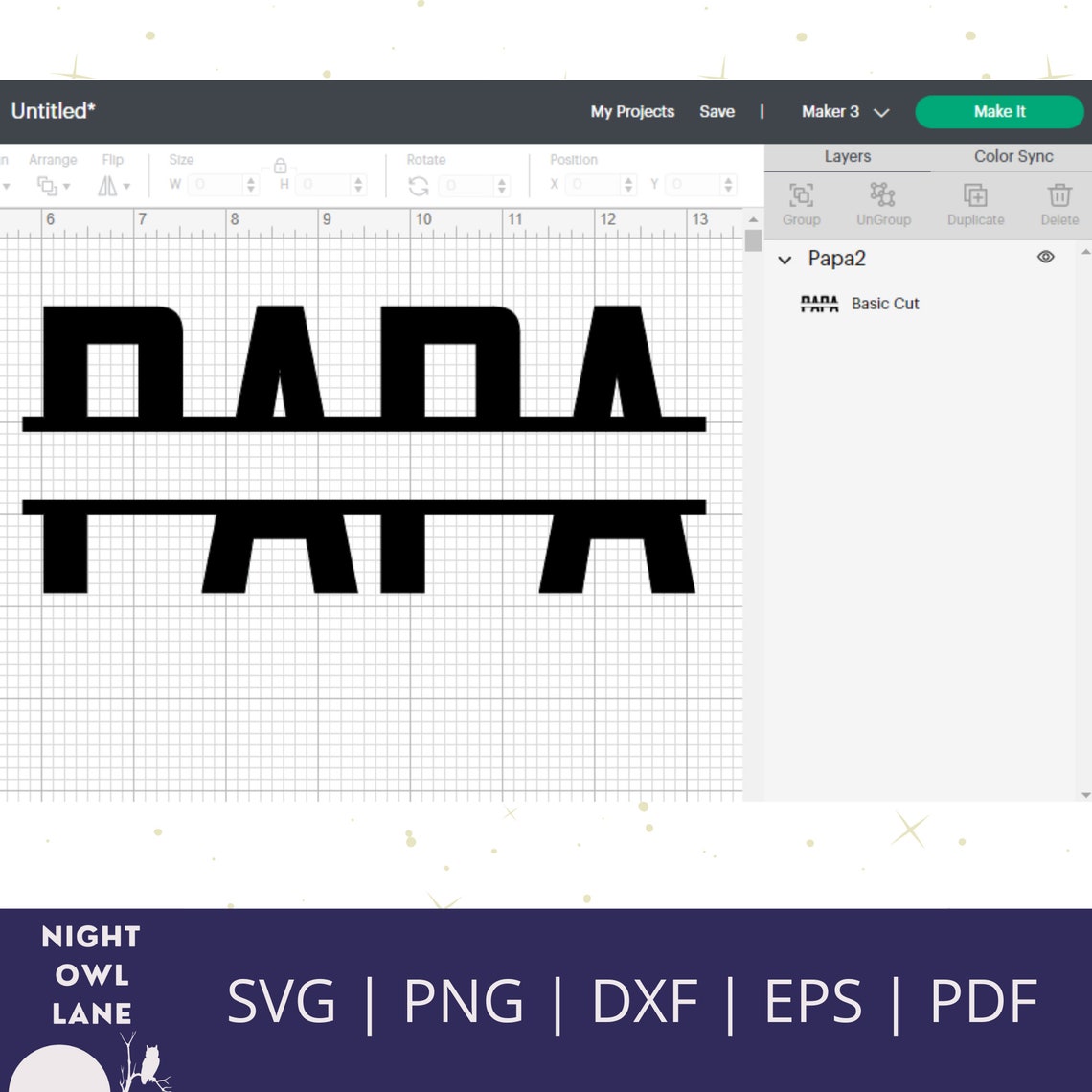 Papa Split Monogram Svg Papa Personalized Svg Papa Svg - Etsy