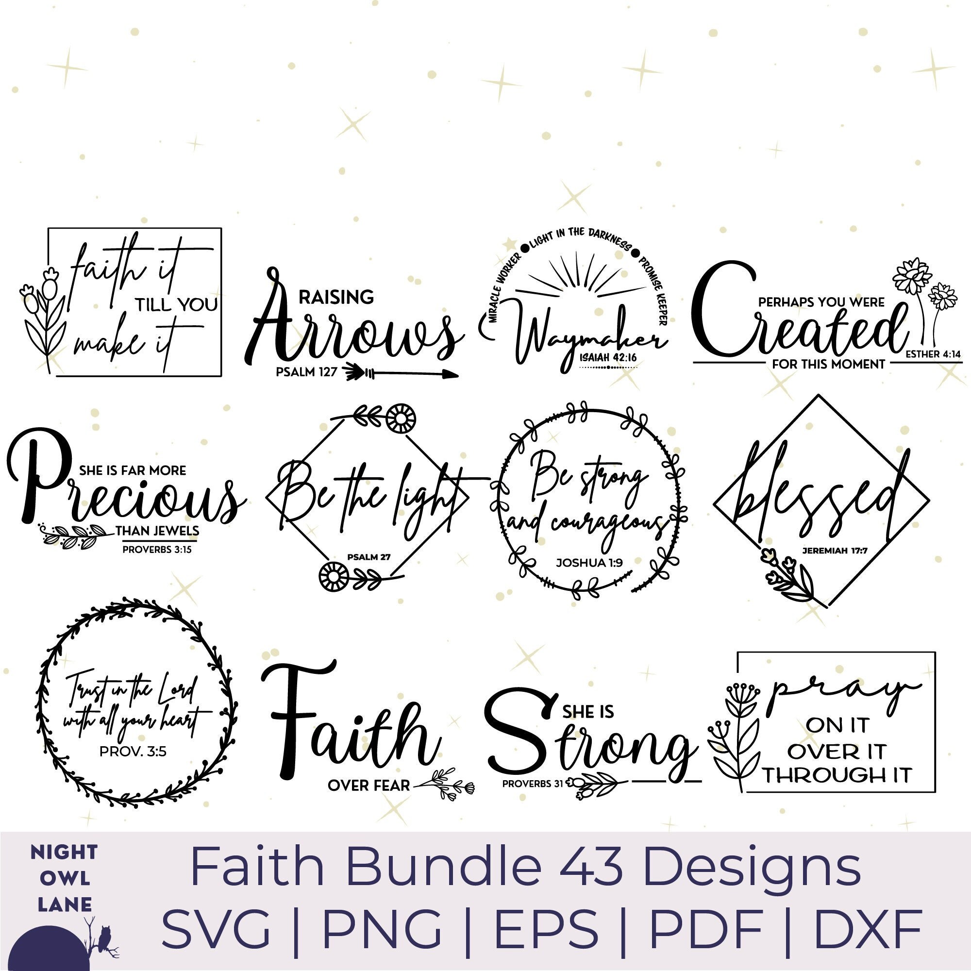 Faith Svg Bundle Christian Svg Faith Svg Bible Verse Svg - Etsy