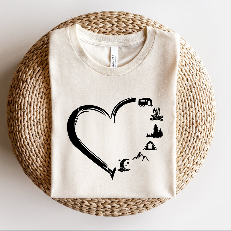 Camping Heart SVG Love to Camp Svg Mountains Svg - Etsy