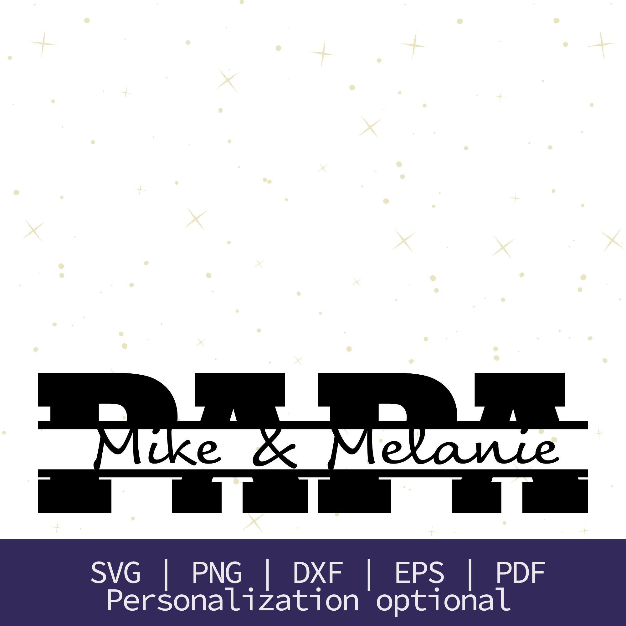 Papa split monogram svg Papa personalized svg papa svg | Etsy