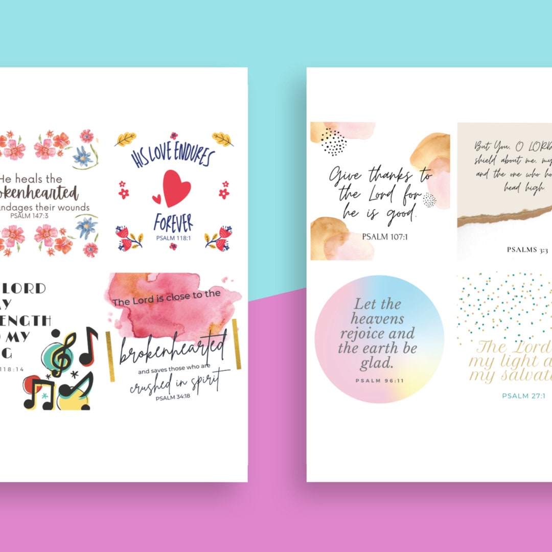 Printable Psalms Cards 8 Scripture Cards Bible Verse Cards - Etsy UK