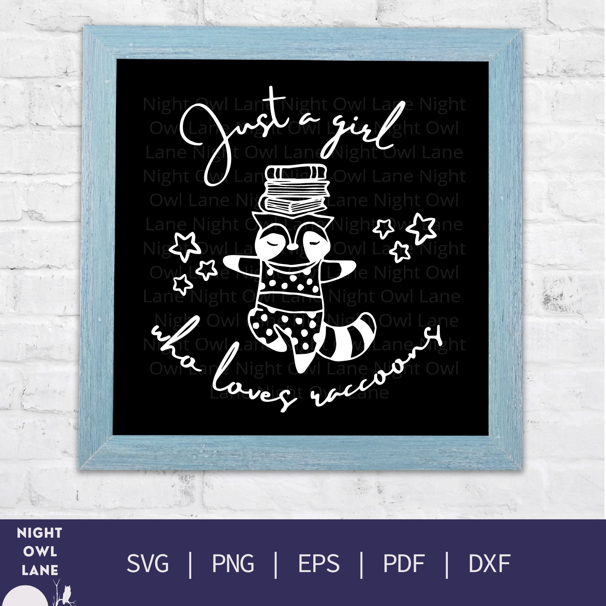 Just a Girl Who Loves Raccoons Svg Raccoon Lover Gifts - Etsy