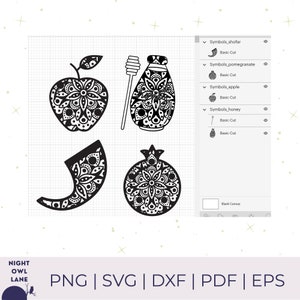 Rosh Hashana Mandala Svg Bundle | Svg Files for Cricut | Apples and ...