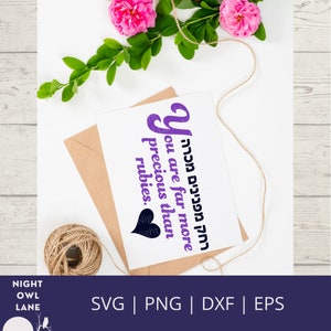 Far More Precious Than Rubies Svg Proverbs 31 Svg - Etsy