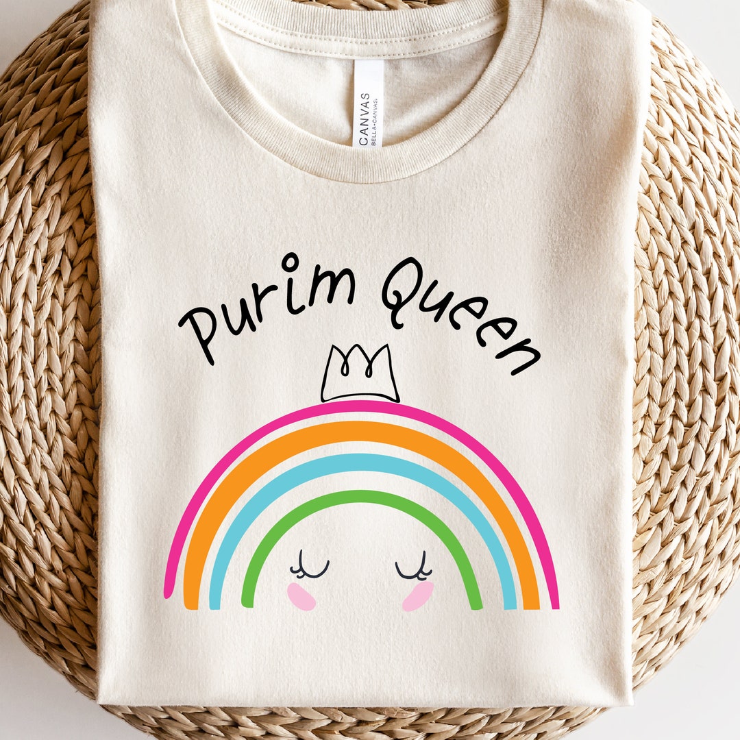 Rainbow Purim Svg Purim Queen Svg Cute Purim Svg Purim Svg - Etsy
