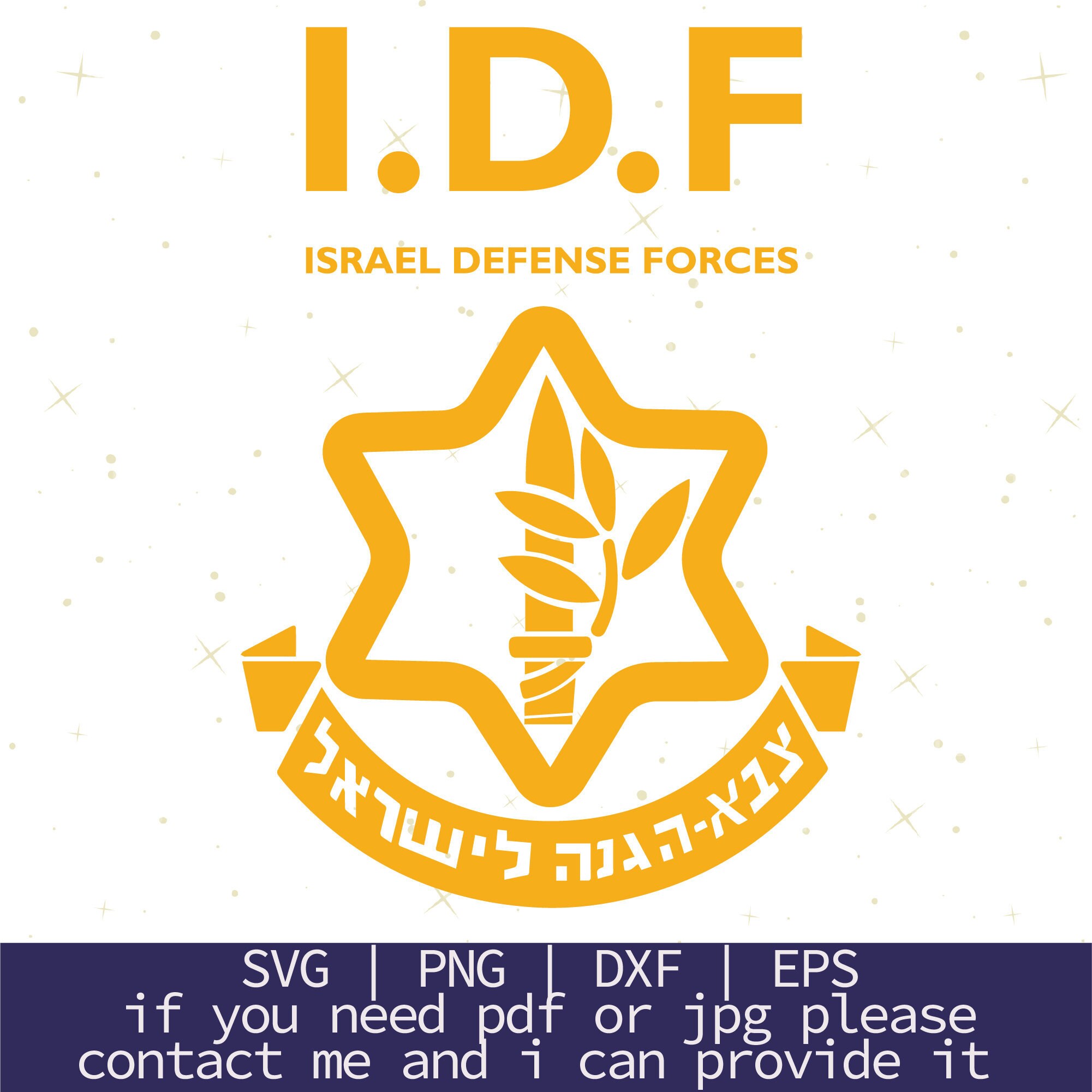 IDF svg Israel Defense Forces svg Israeli Army svg Israel | Etsy