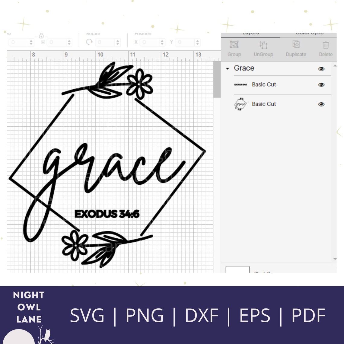 Grace Svg Faith Svg Exodus 34 Bible Verse Printable Wall - Etsy