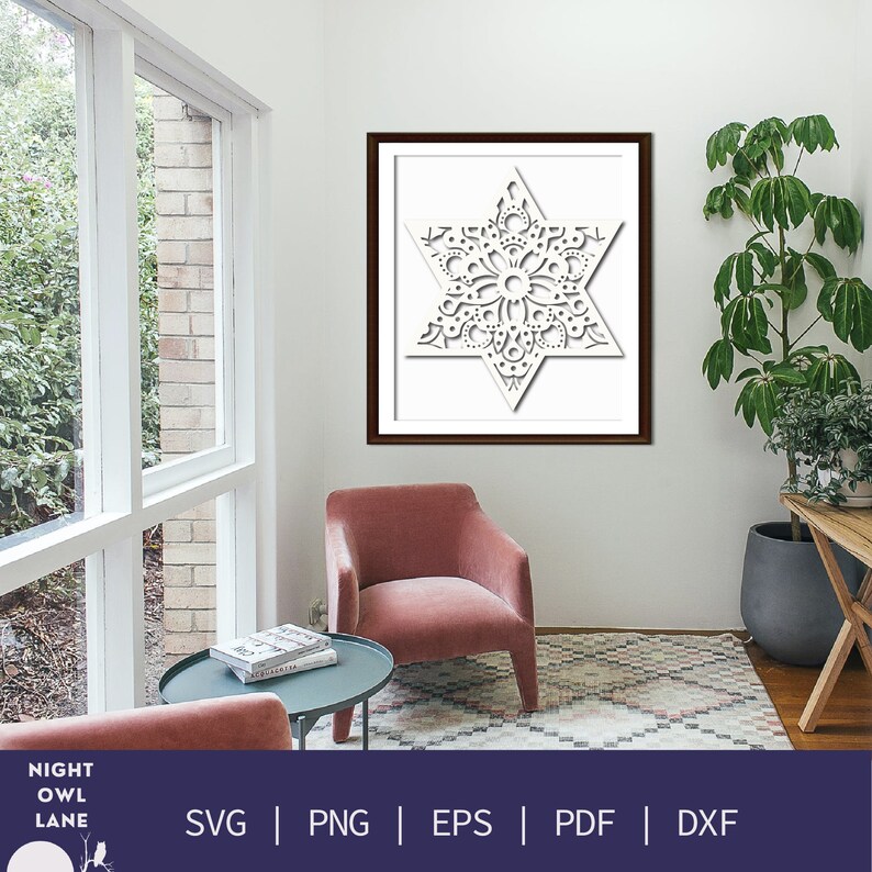 Jewish Star Mandala Svg Jewish Star Papercut Svg Jewish - Etsy