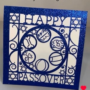 Passover Card SVG, Printable Passover Card, Papercut Svg for Passover ...