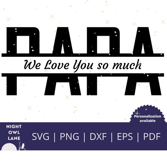 Papa Split Monogram Svg Papa Personalized Svg Papa Svg - Etsy