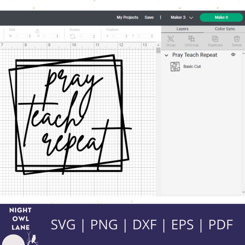 Pray Teach Repeat Svg Religious Teacher Svg Christian - Etsy